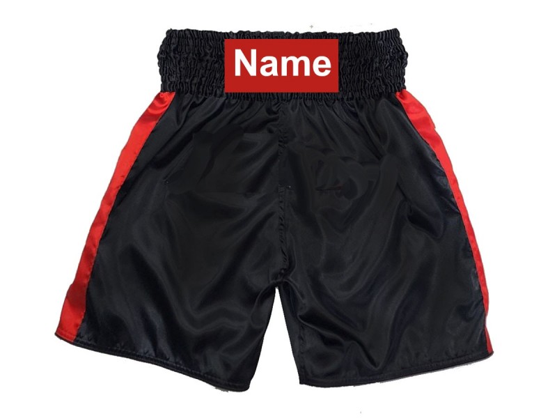 Short boxe anglaise Personnalisé : KNBSH-033-Noir | LaboxeThai.com