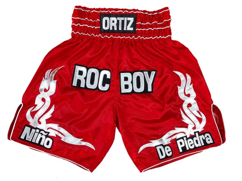 Short de boxe anglaise Personnalisé : KNBXCUST-2041-Rouge | LaboxeThai.com