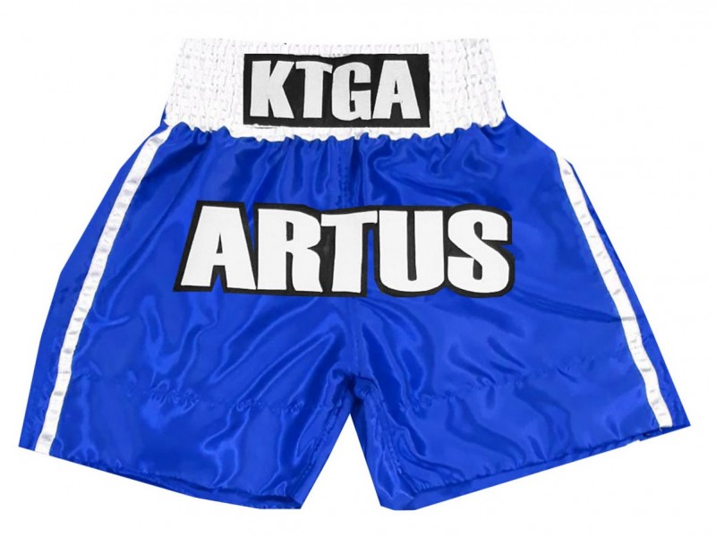 Short de boxe anglaise Personnalisé : KNBXCUST-2042-Bleu | LaboxeThai.com